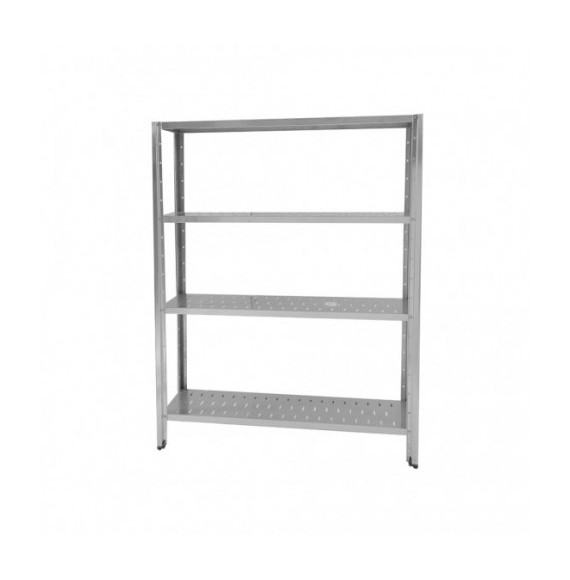RAYONNAGE 4 NIVEAUX PLEIN OU VENTILE EN INOX